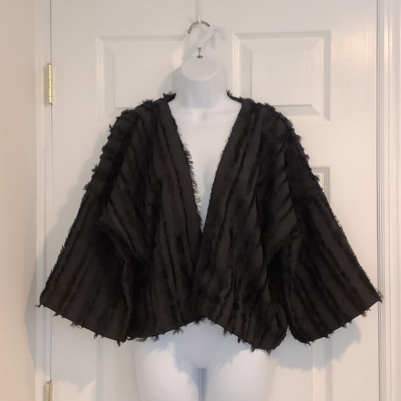 a new day | Jackets & Coats | Nwt A New Day Black Fringe Jacketshrug ...